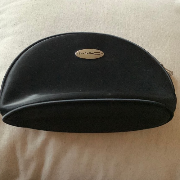 MAC Cosmetics | Bags | Mac Black Vinyl Makeup Bag Excellent Condition ...